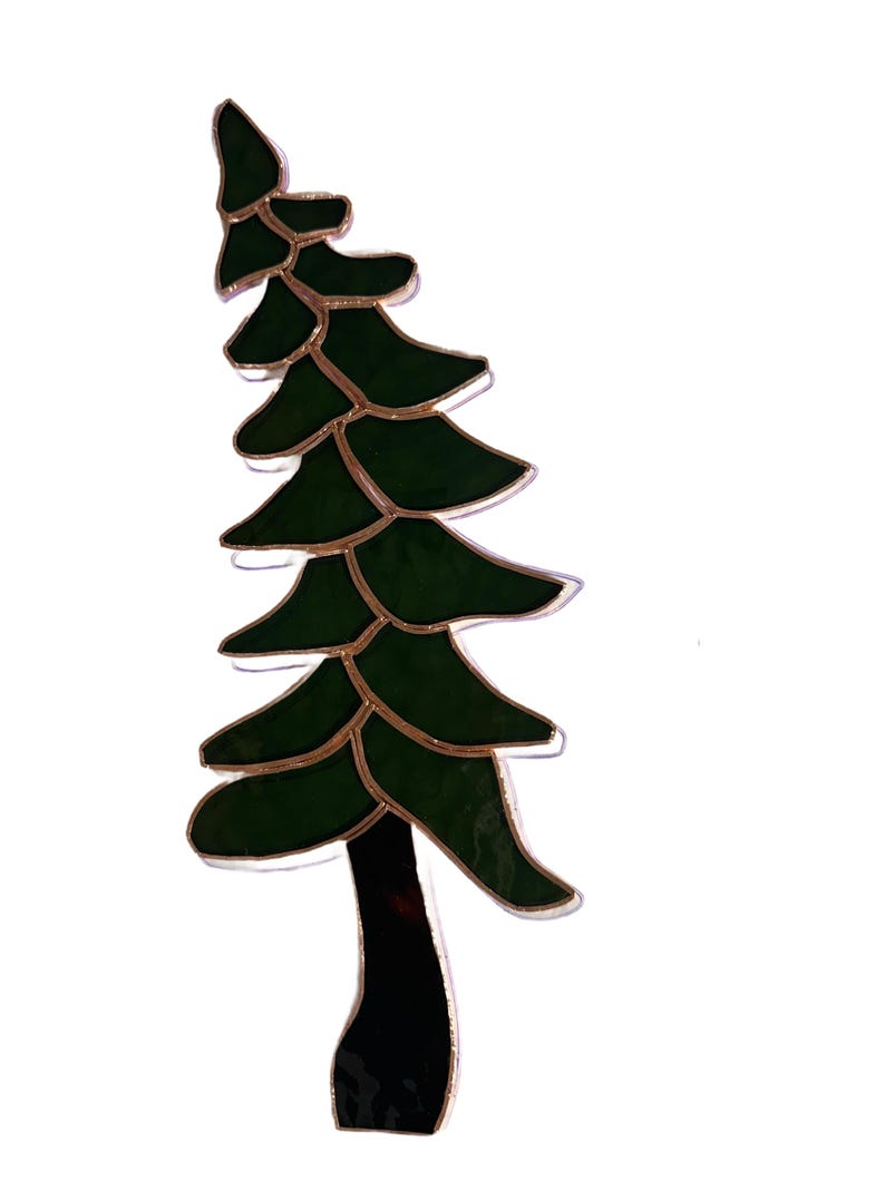 Evergreen Tree-stained Glass Pattern - Etsy