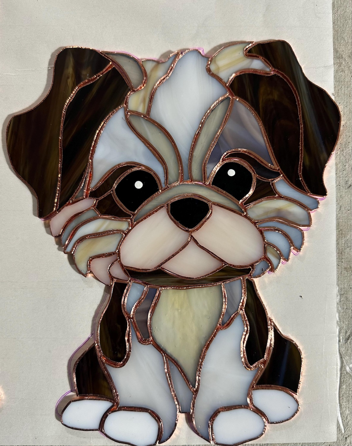 Shih Tzu Puppy-stained Glass Suncatcher Pattern - Etsy