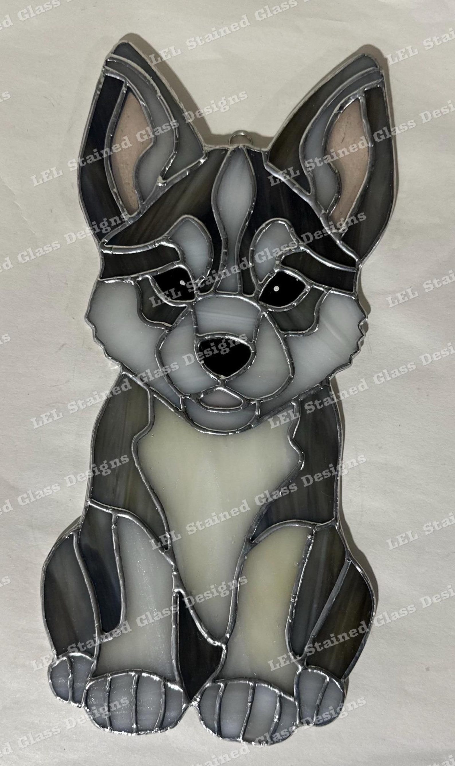 Husky Puppy-stained Glass Suncatcher Pattern - Etsy