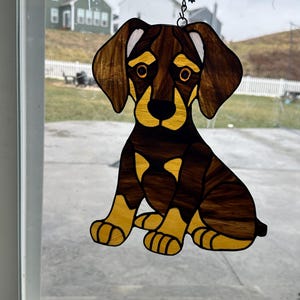 Doberman Puppy-stained Glass Suncatcher Pattern - Etsy