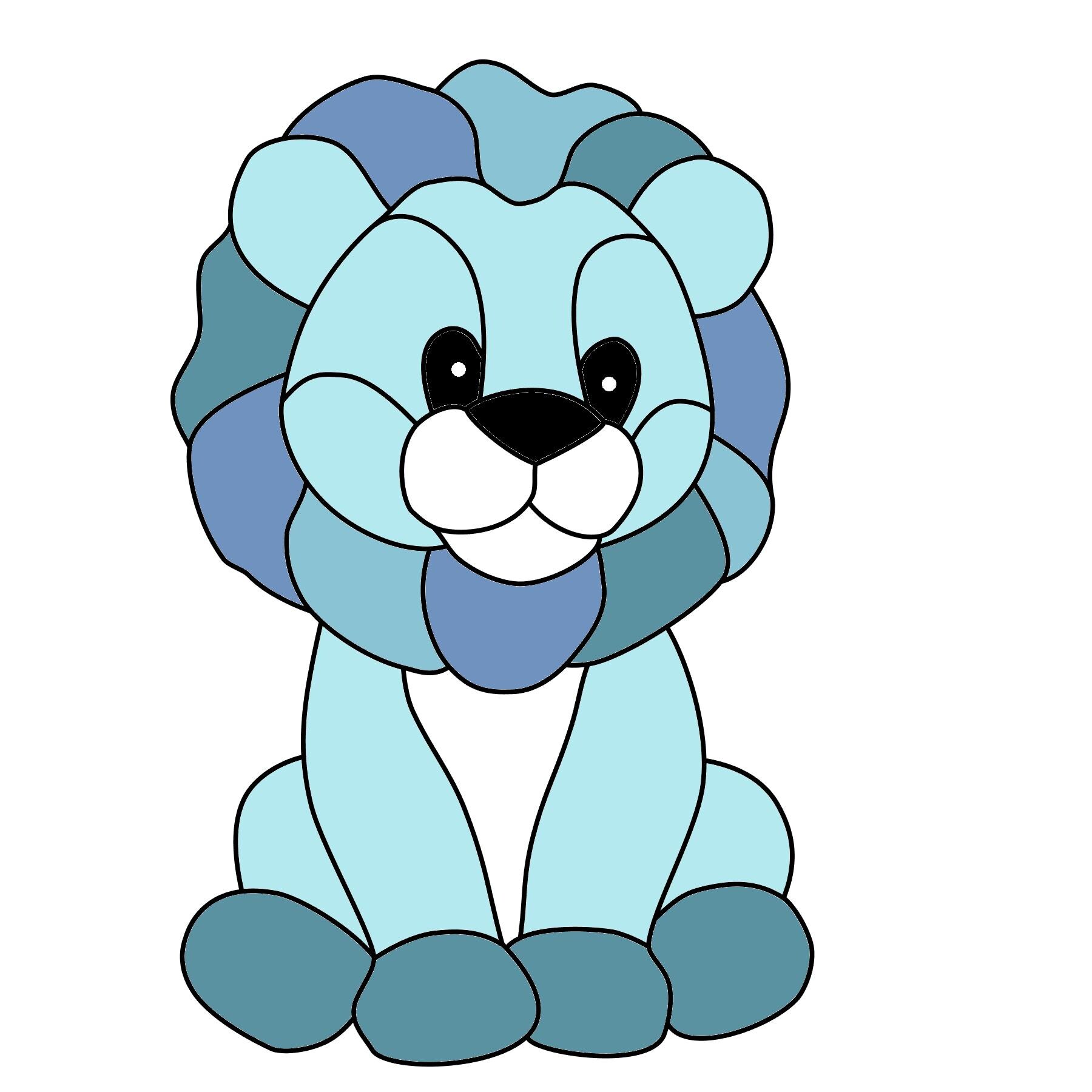 Stuffed Lion-stained Glass Suncatcher Pattern - Etsy