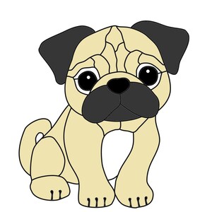 Pug Puppy-stained Glass Suncatcher Pattern - Etsy