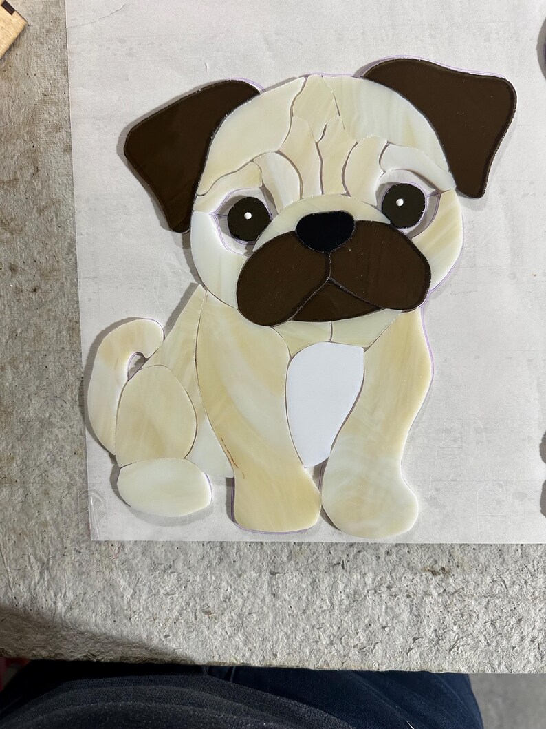 Pug Puppy-stained Glass Suncatcher Pattern - Etsy