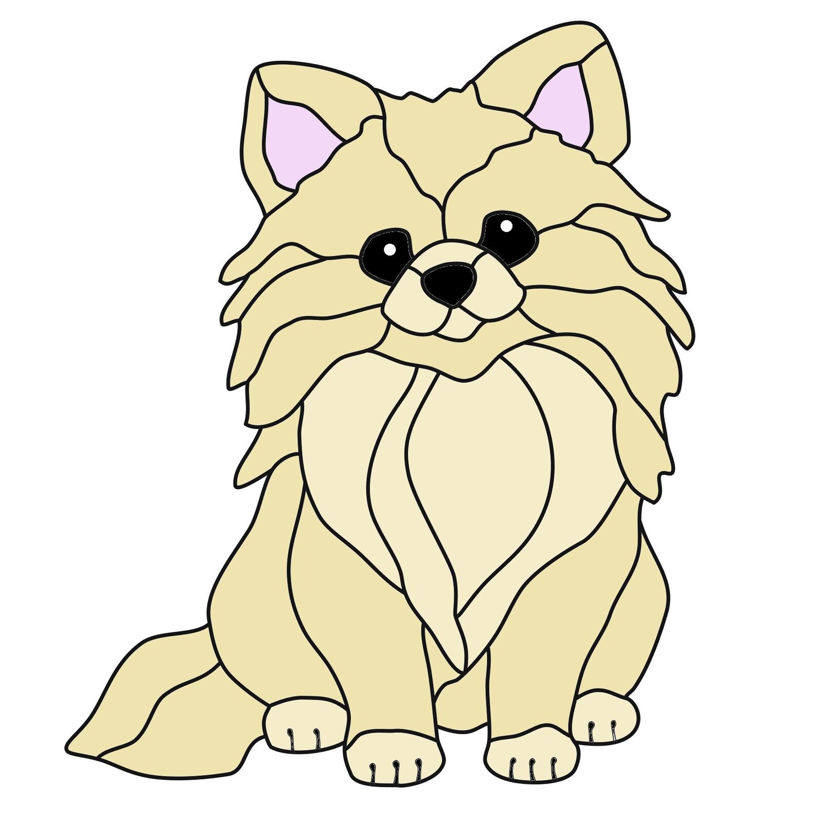 Pomeranian Puppy- Stained Glass Suncatcher Pattern - Etsy
