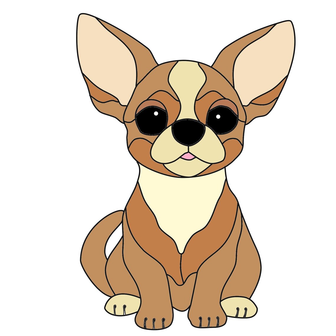 Chihuahua Puppy-stained Glass Suncatcher Pattern - Etsy