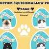 CUSTOM SQUISHMALLOW TAGS (cat Version) (read Description!!) - Etsy