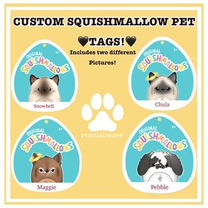 CUSTOM SQUISHMALLOW TAG (any Animals!!) (read Description!) - Etsy