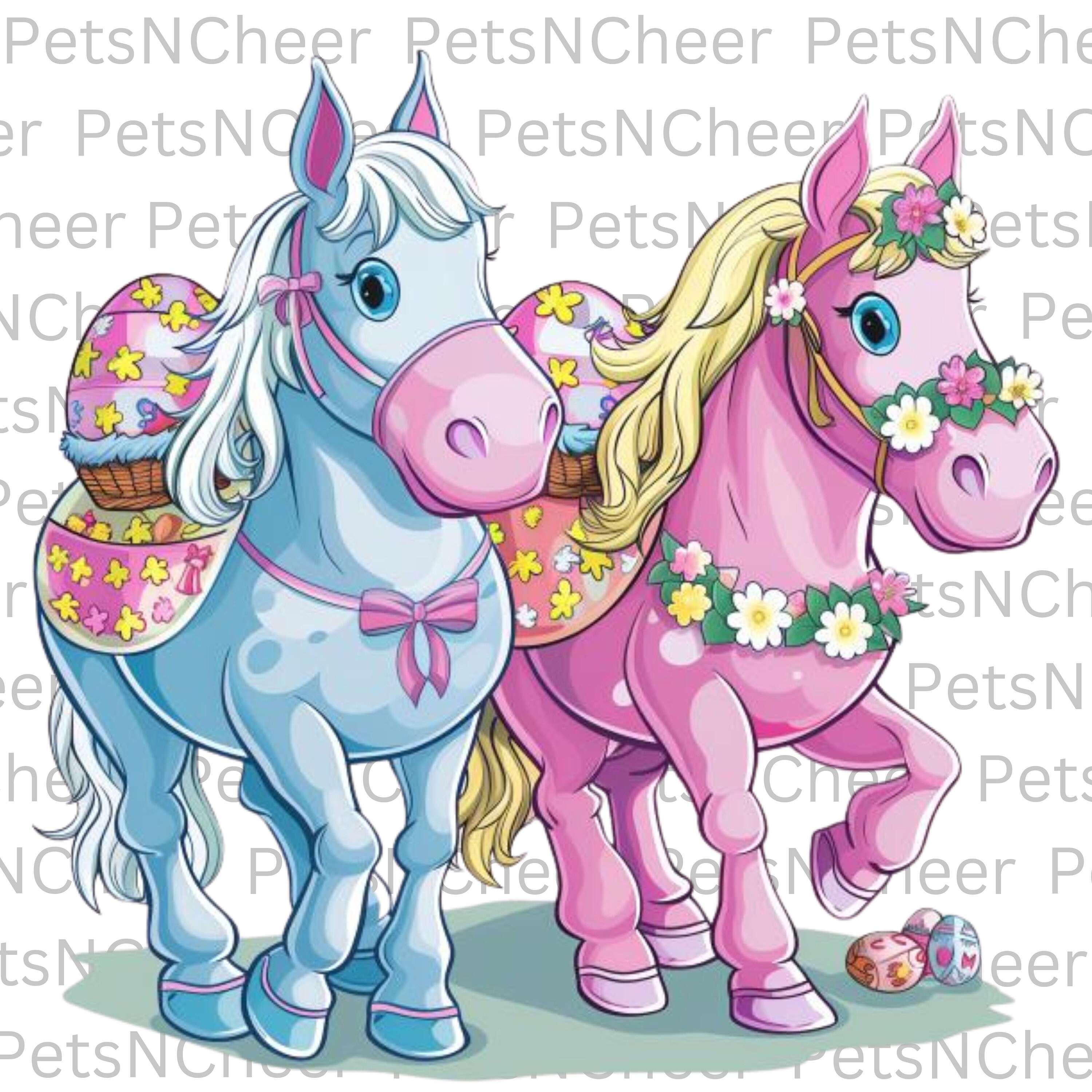 Horse Easter Png Bundle, Western Easter PNG, Ponies Easter Png, Cute ...