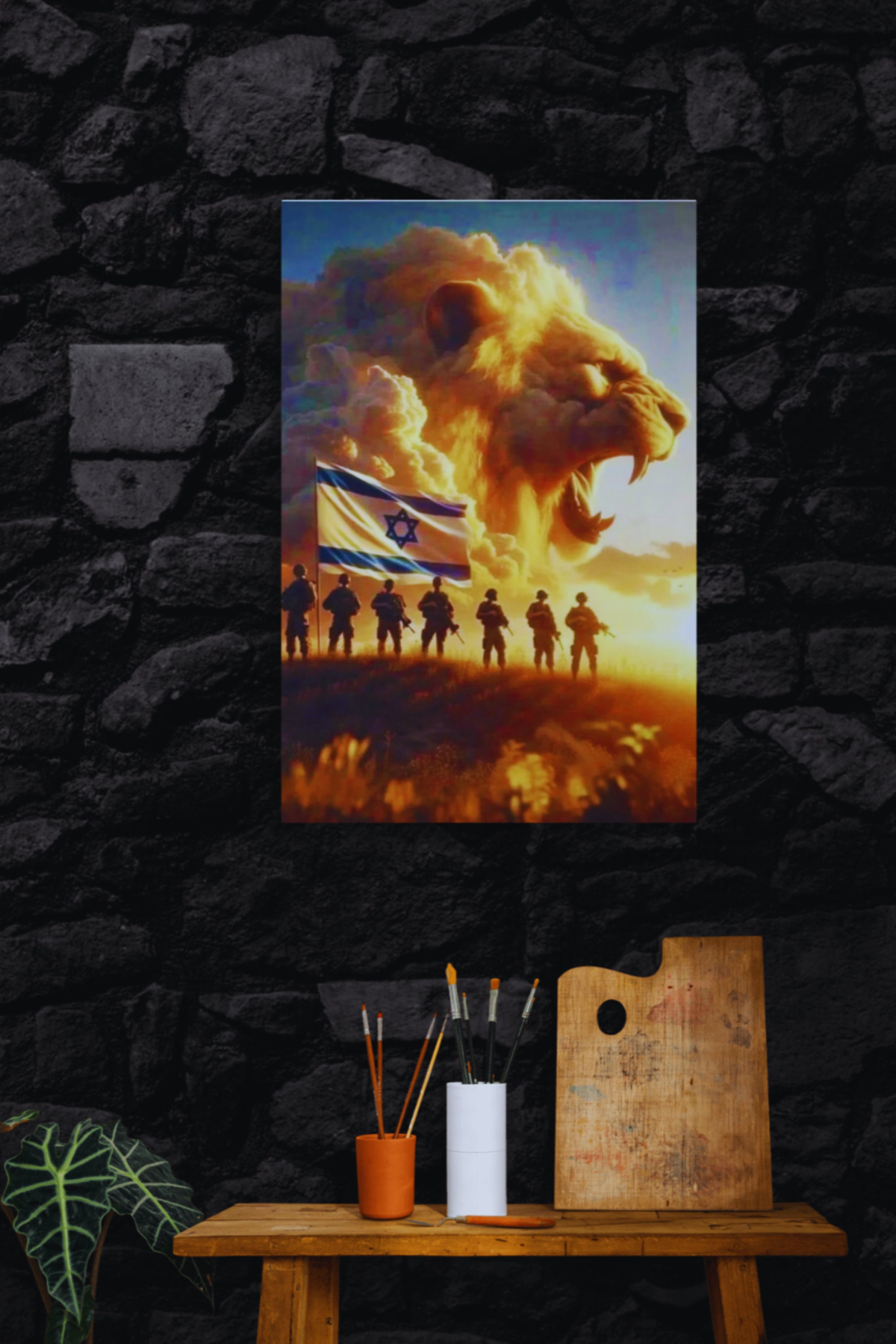 Digital Art Design of Leon With the Flag of Israel,animation,innovative ...