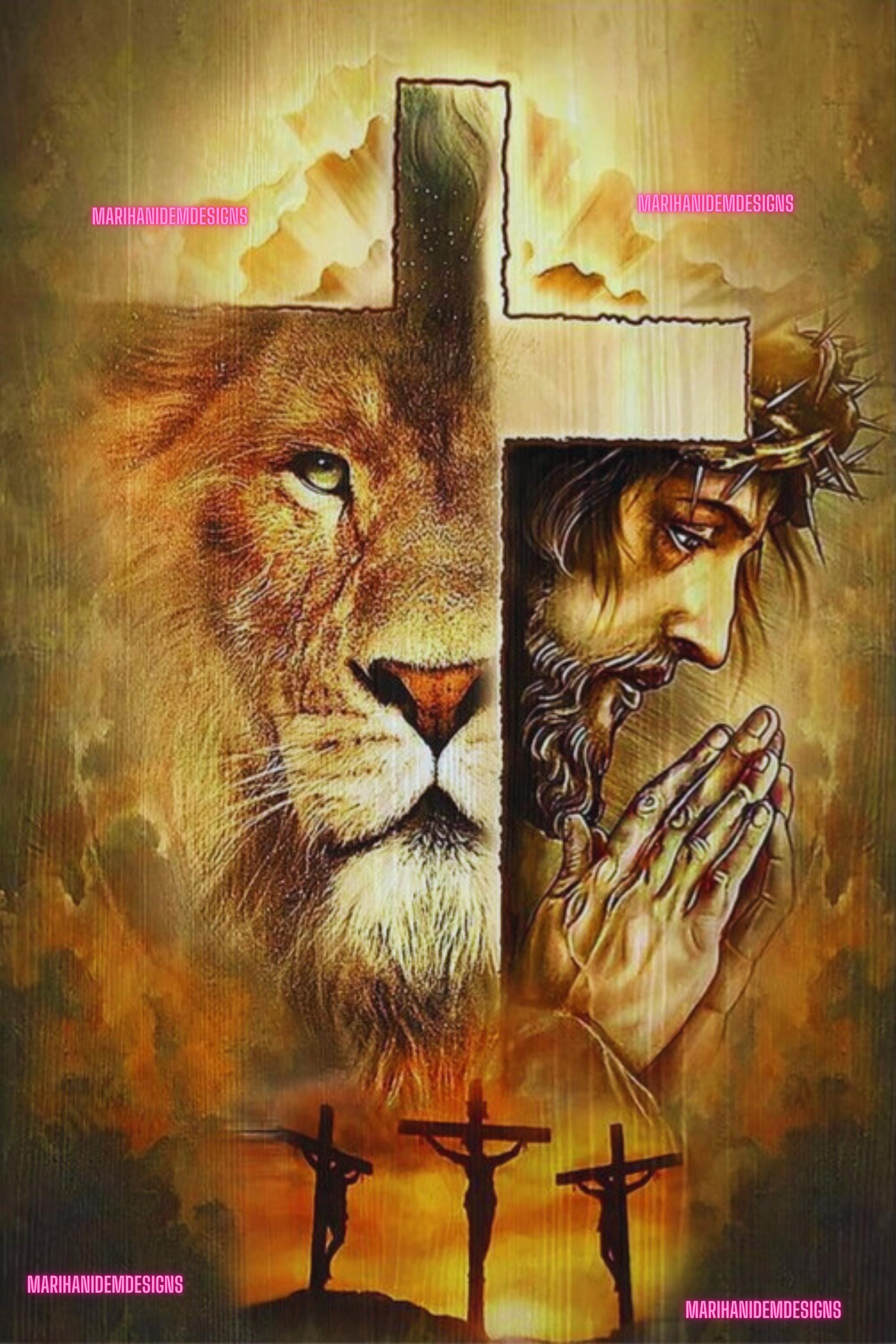 Spiritual Symbol for Christians,digital Download Lión 3d,lion Yeshua ...