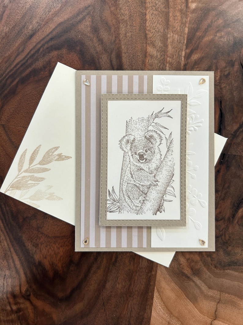Personalized Koala Sympathy Card - Elegant Neutral Thinking of You Card ...