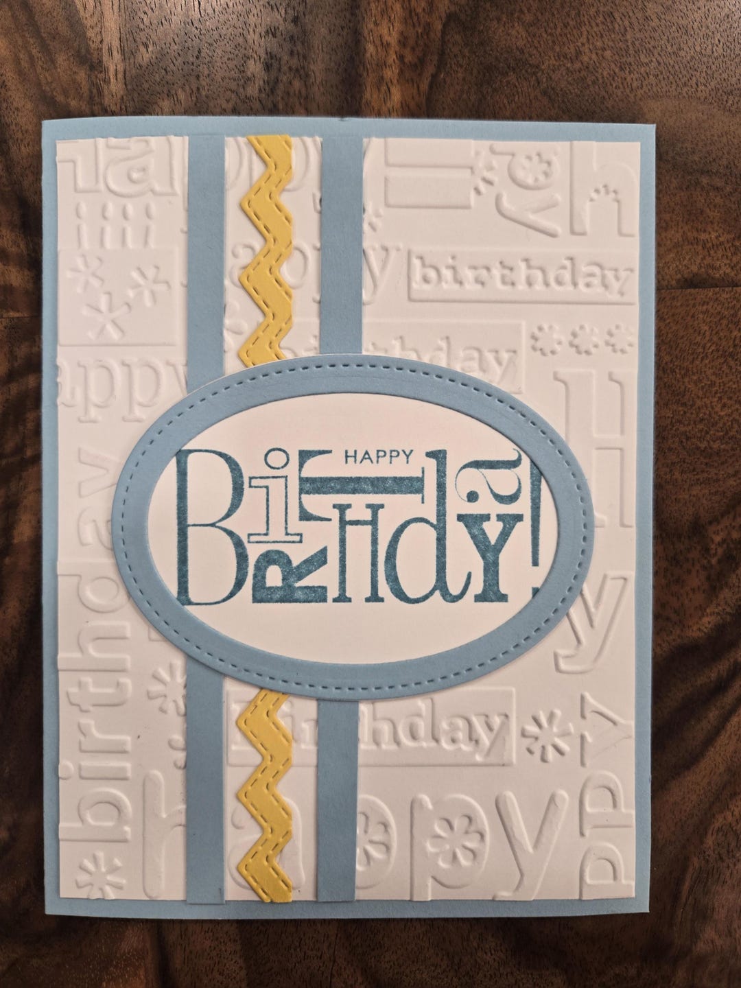 Blue & White Birthday Card | “fully Charged” Football Card | Handmade ...