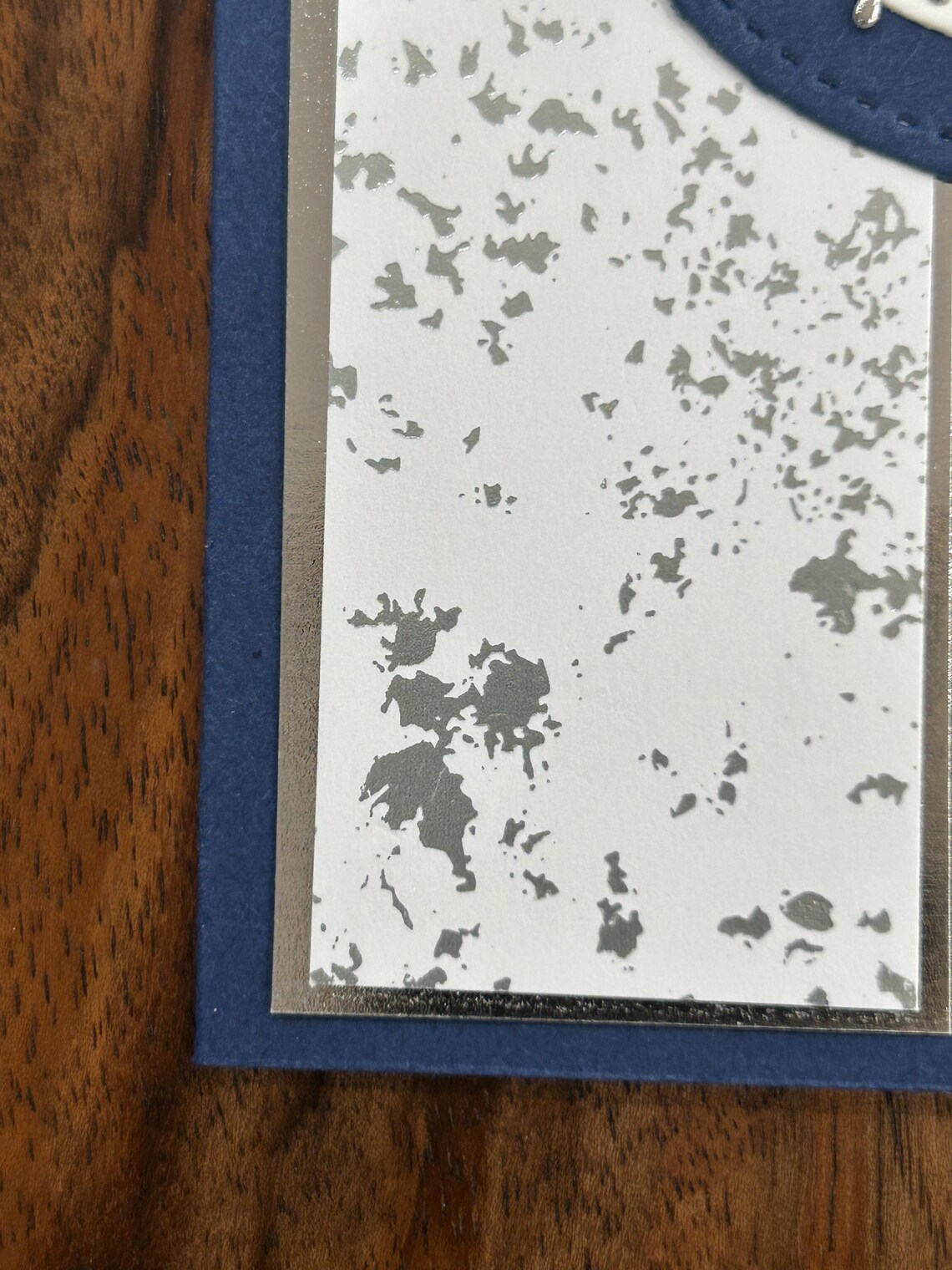 Winter Wonderland Holiday Card Embossed Snowflake Theme Blue and Silver ...