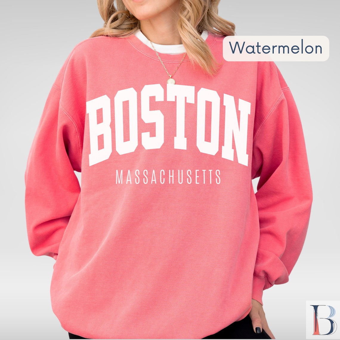 Boston Sweatshirt | Comfort Colors Vintage Sweatshirt | Bold Boston ...