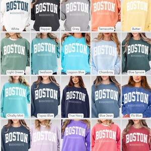 Boston Sweatshirt | Comfort Colors Vintage Sweatshirt | Bold Boston ...