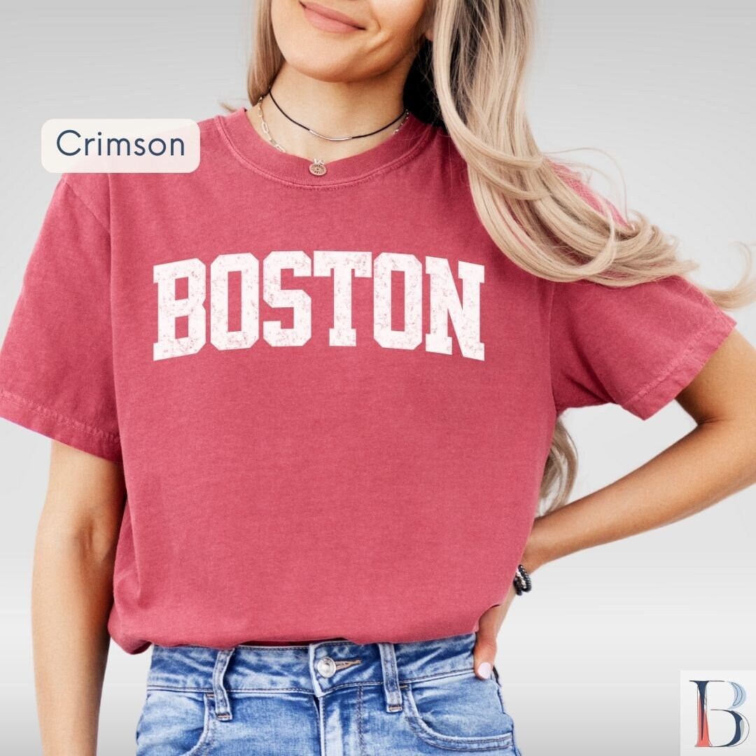 Boston T-shirt, Vintage Style Boston Tee, Classic City Shirt, College ...