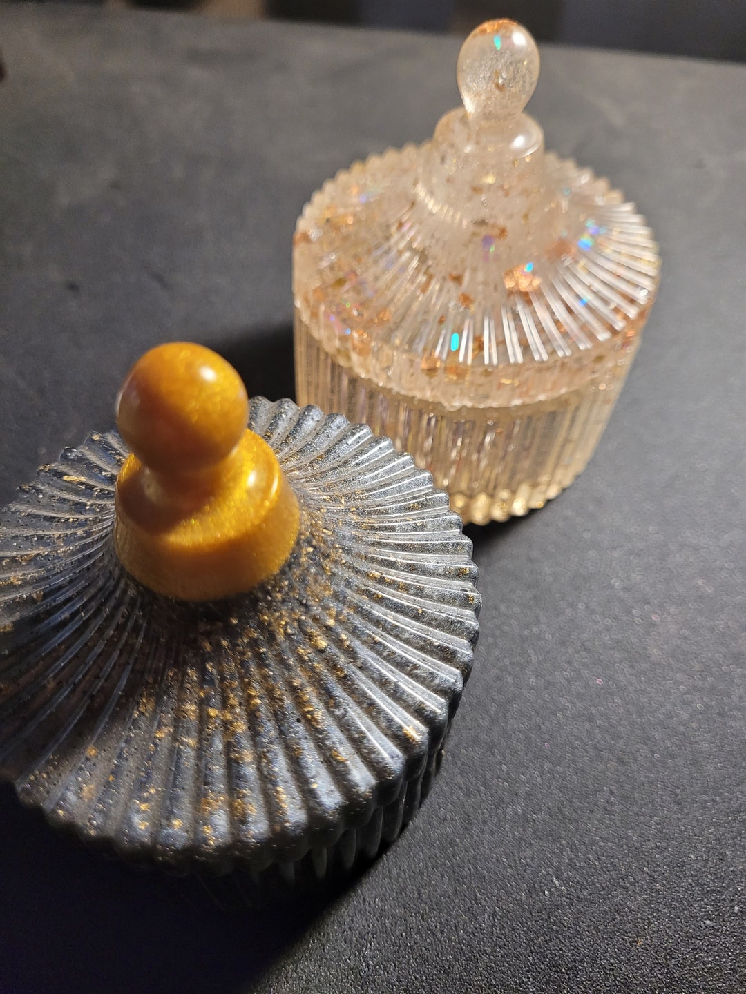 Pretty Resin Trinket Boxes With Lids - Etsy