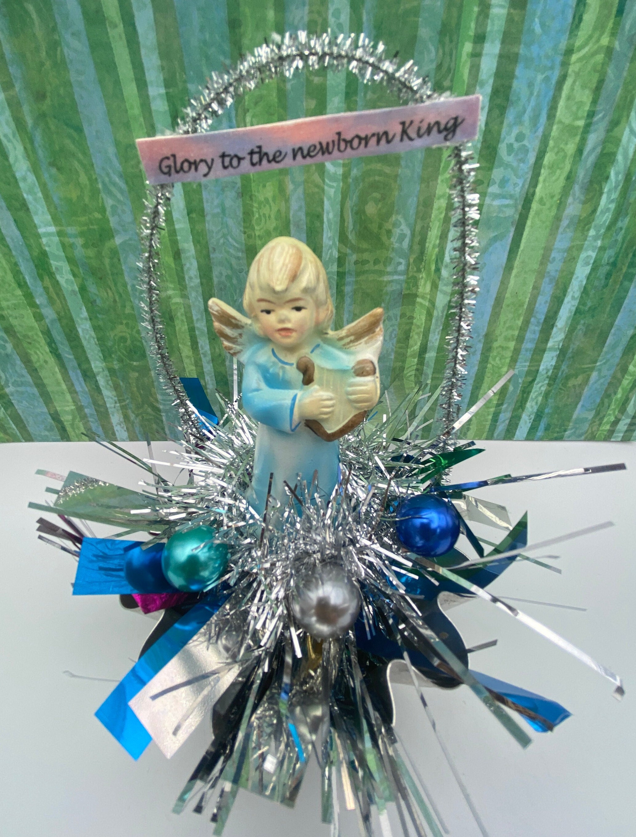 Vintage Angel in Tart Tin for Tier Tray-tabletop-shelf /christmas Angel ...