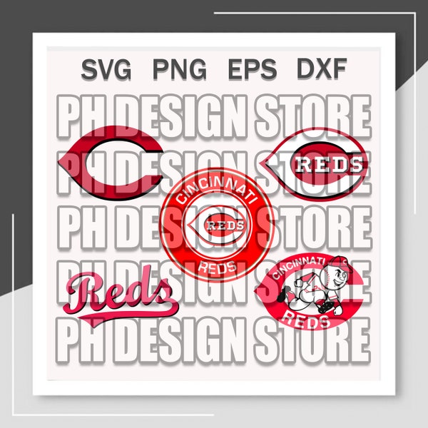 Cincinnati Reds Clipart - Etsy