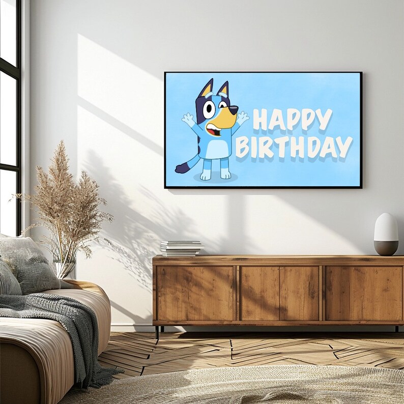 Happy Birthday Bluey Frame Tv Art | Samsung Frame TV Art | Happy ...