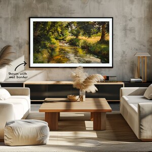 Spring Frame Tv Art River Stream Landscape Oil Painting Spring Forest ...