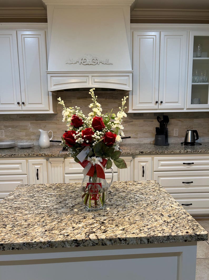 Personalized Floral Initial Rose Arrangement - Etsy
