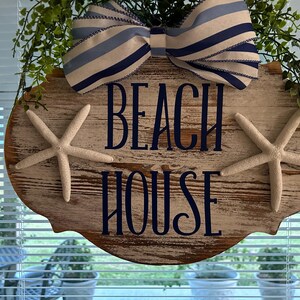 Wooden Beach House Sign - Etsy
