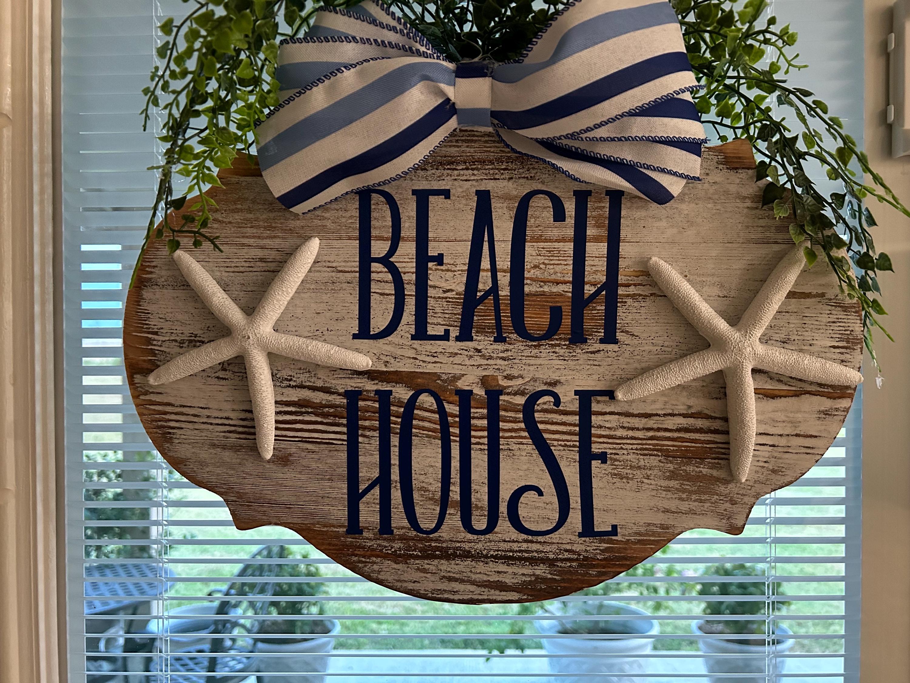 Wooden Beach House Sign - Etsy