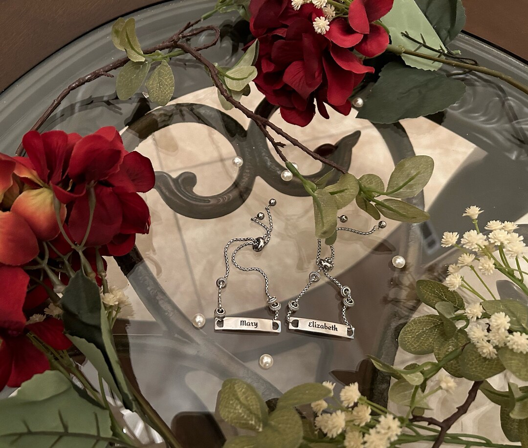 Personalized Name Tag Bracelet - Etsy