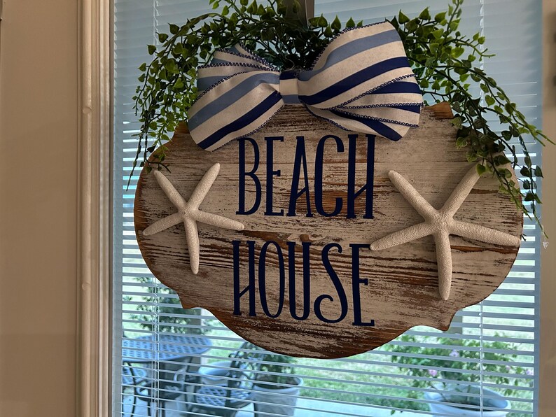 Wooden Beach House Sign - Etsy
