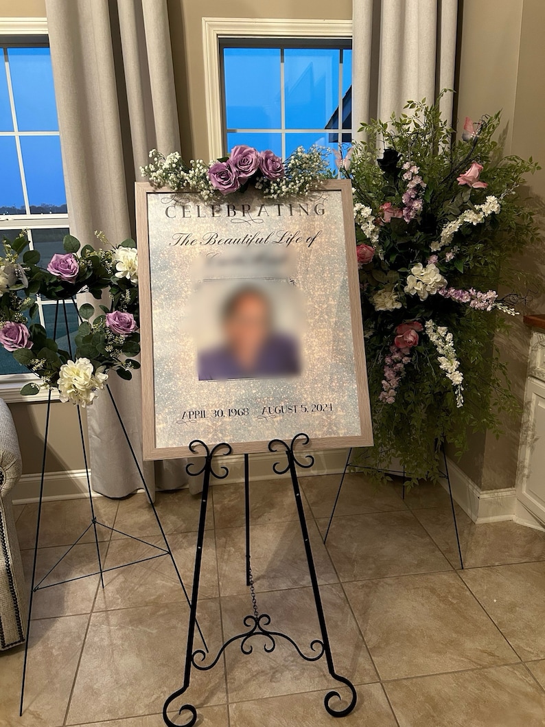 Memorial Floral Photo Display - Etsy