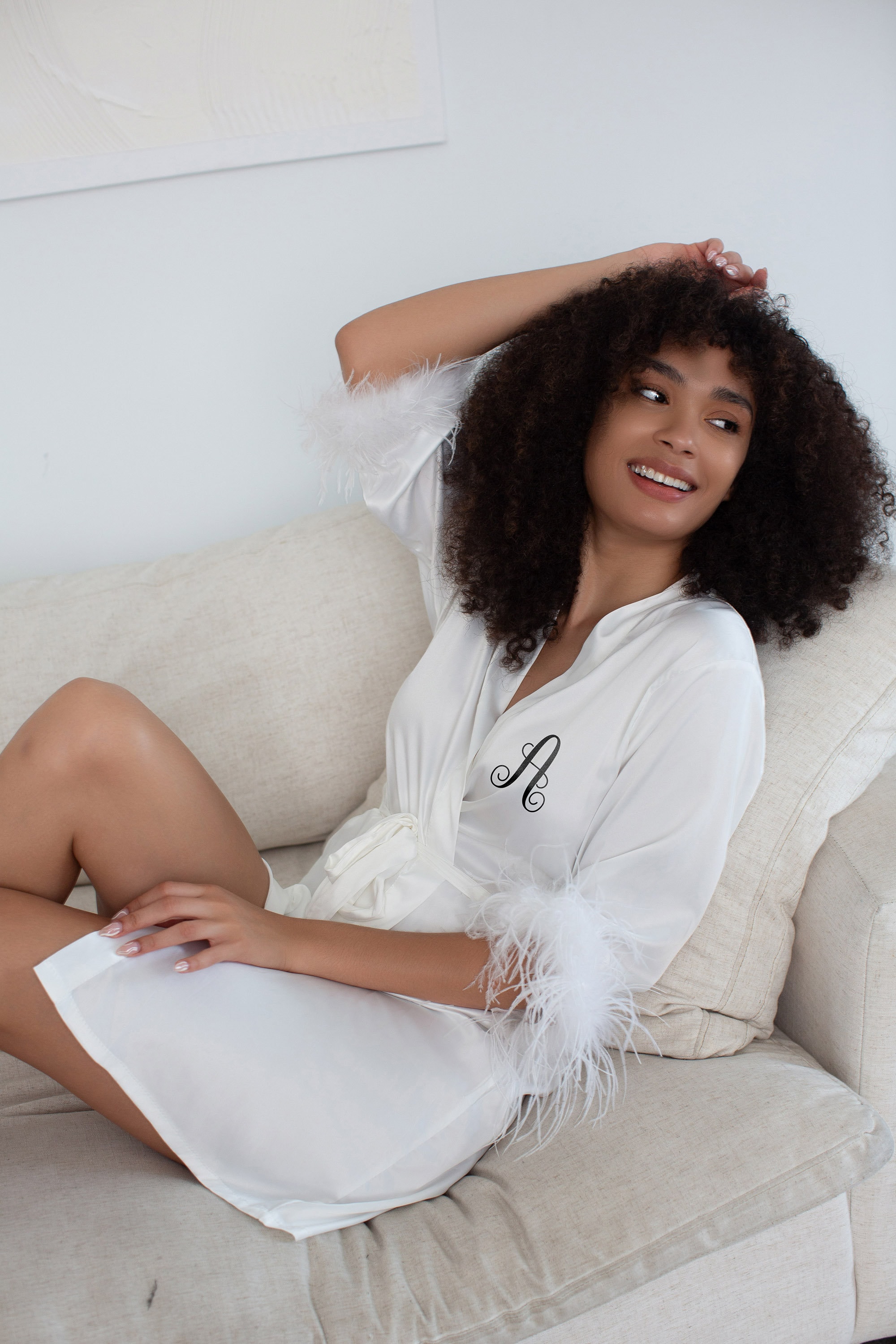 Bridesmaid Robes, Feather Robe, Robe With Feathers, Feather Robes for ...