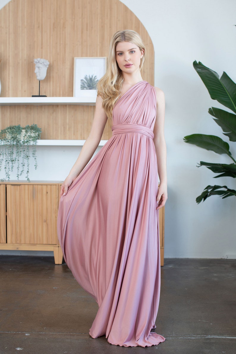 Bridesmaid Dress, Soft Lavender Dress, Bridal Party Convertible Dress ...