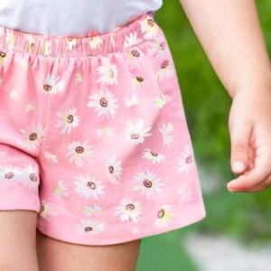 Kids Shorts Sewing Pattern Girls Shorts Pattern 4Y-7Y Elastic Waist Summer Shorts Sewing Pattern ...