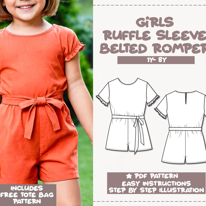 Girls Romper Pattern - Etsy