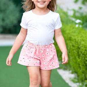 Kids Shorts Sewing Pattern Girls Shorts Pattern 4Y-7Y Elastic Waist Summer Shorts Sewing Pattern ...