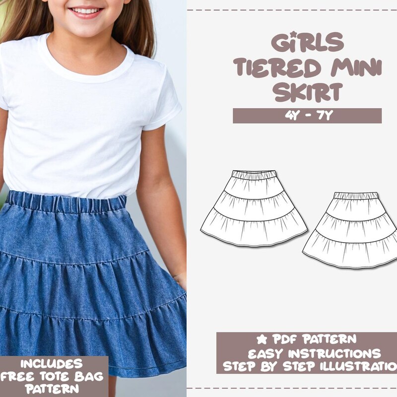 Tiered Skirt Pattern - Etsy
