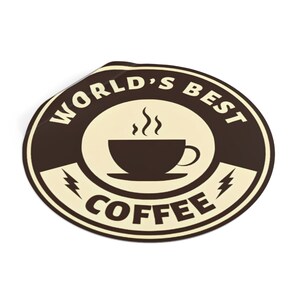 World's Best Coffee Sticker - Etsy