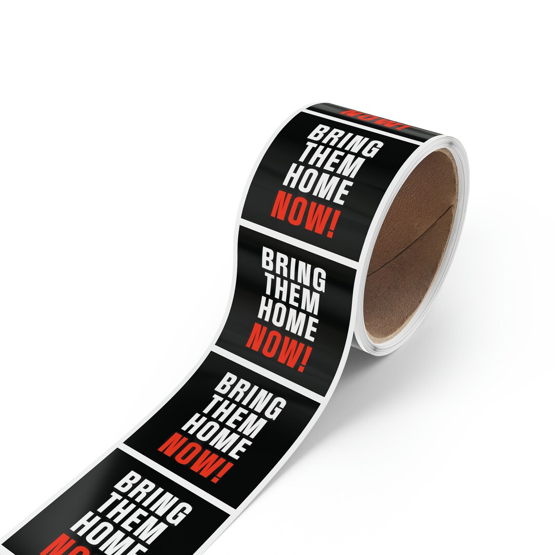 Bring Them Home Now English Stickers Israel Stickers Label Roll 50 100 ...