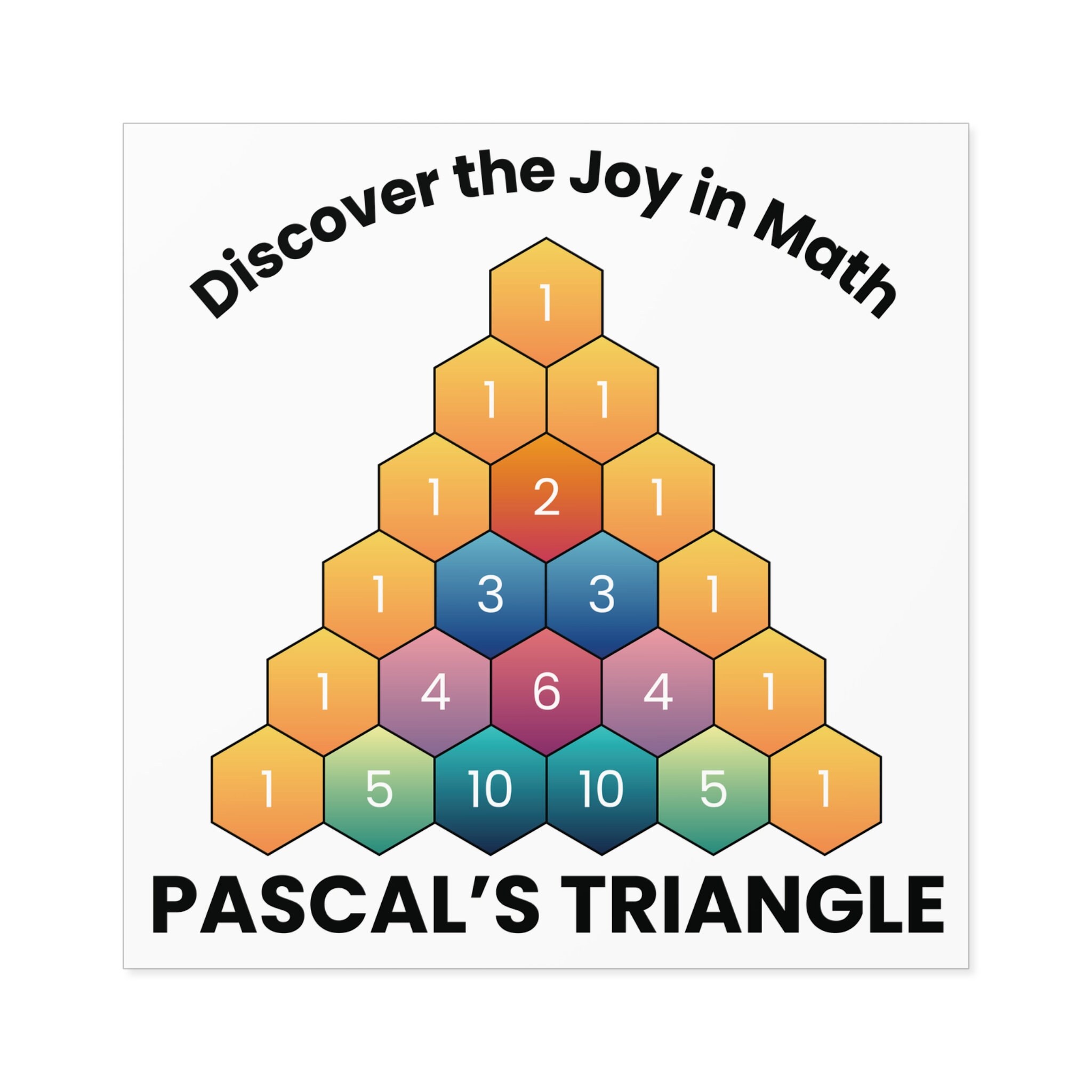 Pascal's Triangle Sticker: for Fibonacci Sequence Fans, Math Teachers ...