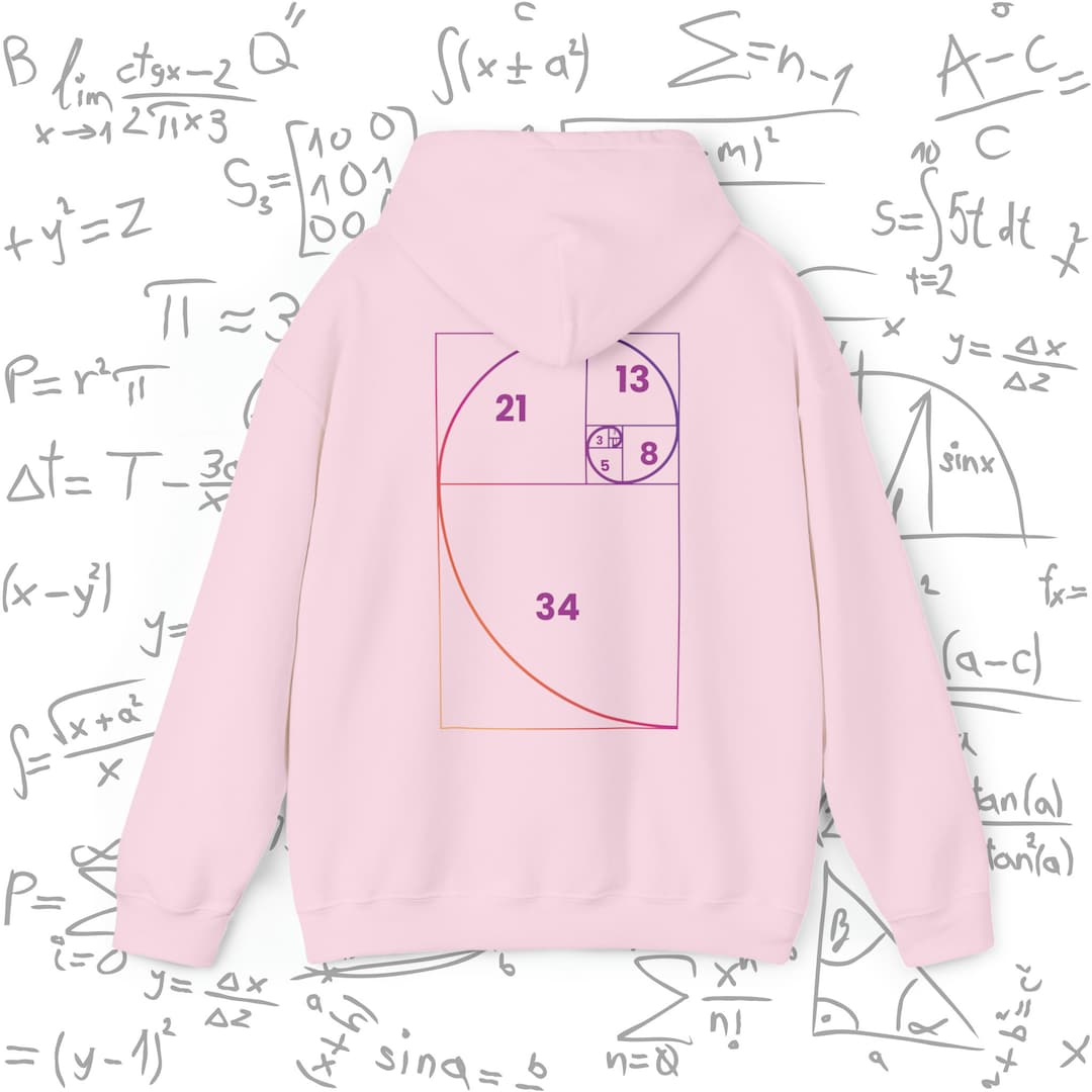 Fibonacci Spiral Unisex Hoodie Back-print: Math Lovers Shirt - Etsy