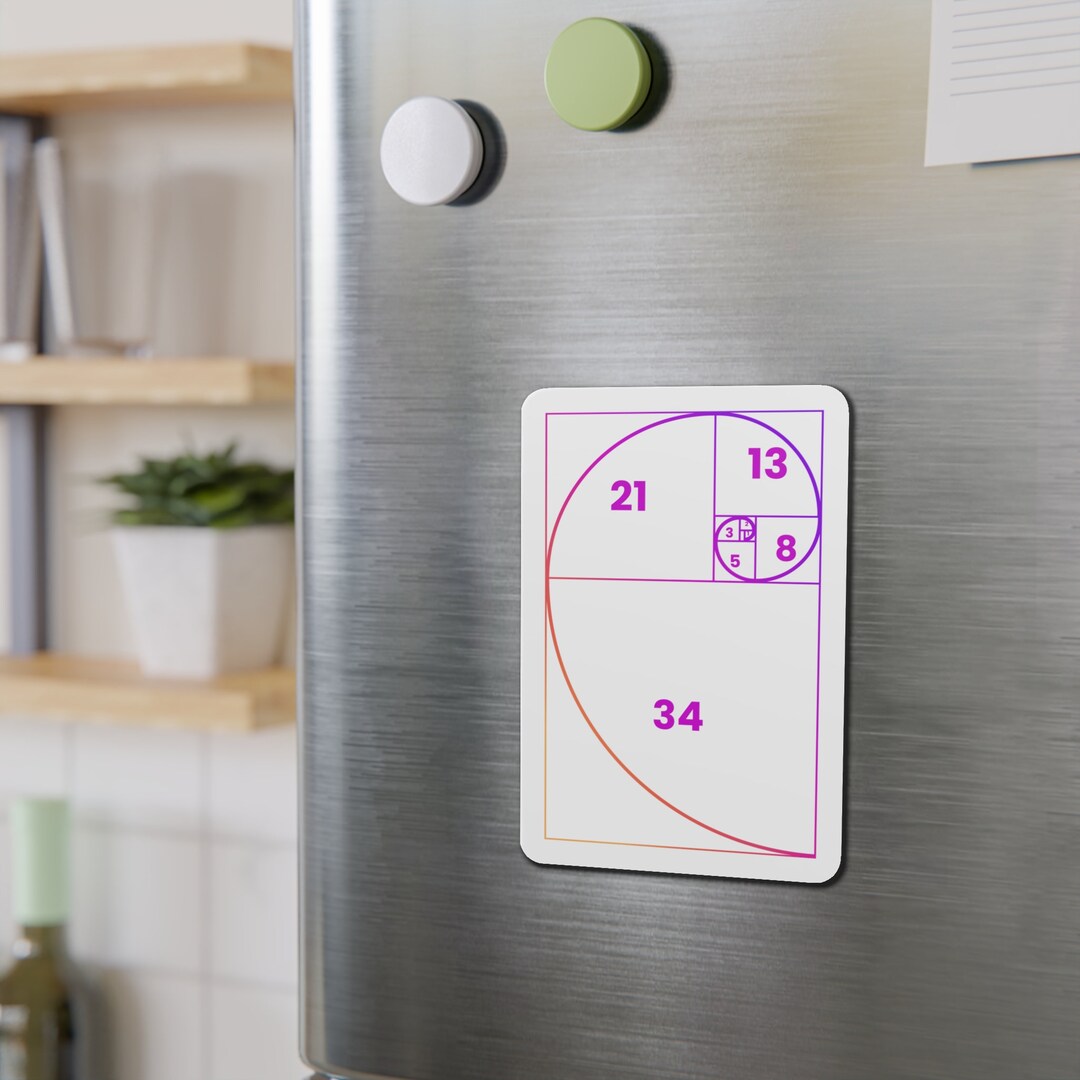 Fibonacci Spiral Magnet: Math Lovers & Golden Ratio Fans' Perfect STEM ...