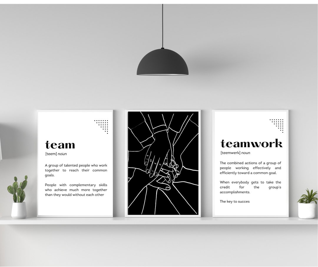Teamwork Definition for Office Print Art Minimalis Team - Etsy