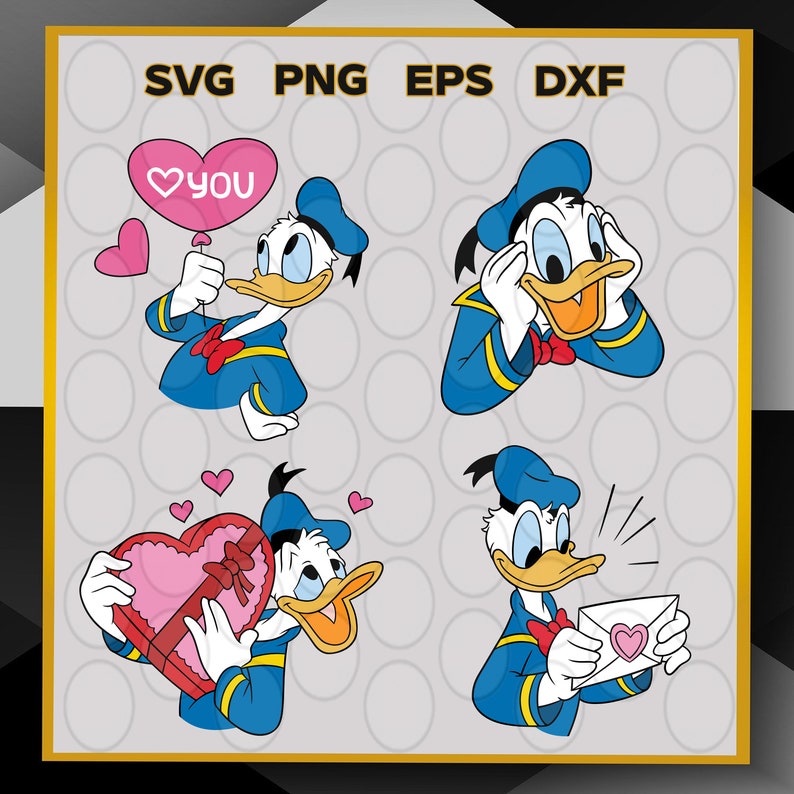 Layered SVG Cartoon Character, Duck SVG , Cricut, Silhouette, Cartoon ...