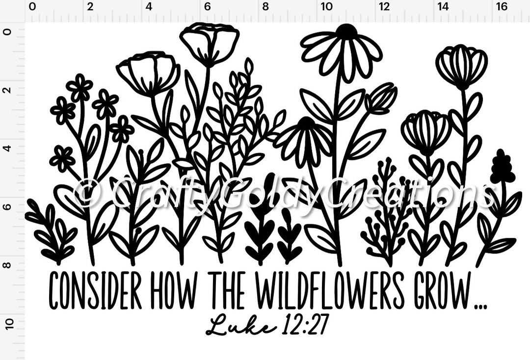 Wildflower Digital PNG Consider How the Wildflowers Grow - Etsy