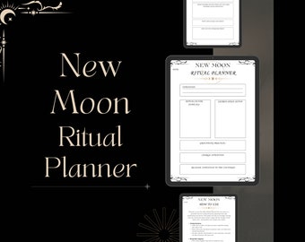 Printable New Moon & Full Moon Ritual Set/printable Moon Planner/ Full ...