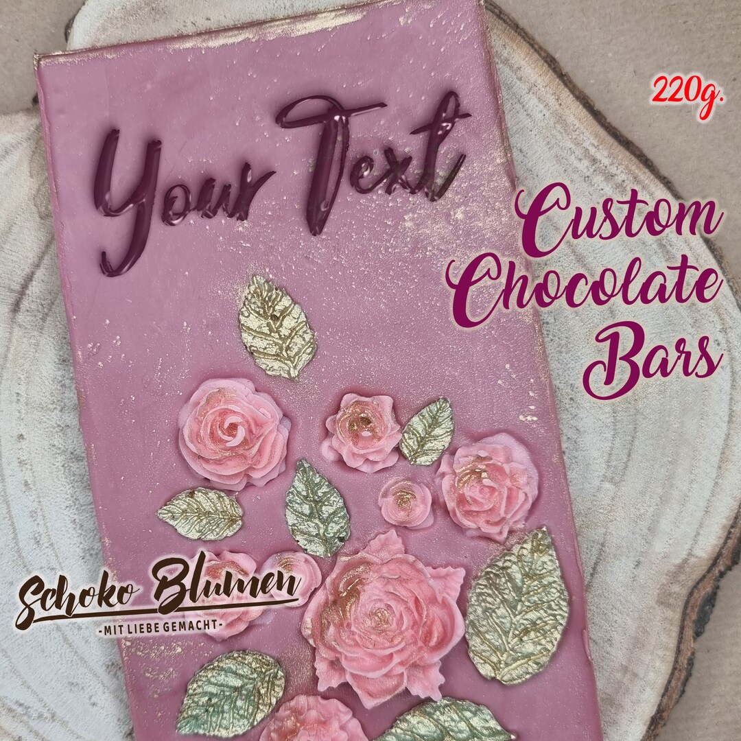 Chocolate Bar With Your Text, Handmade Belgian Chocolate Gifts ...
