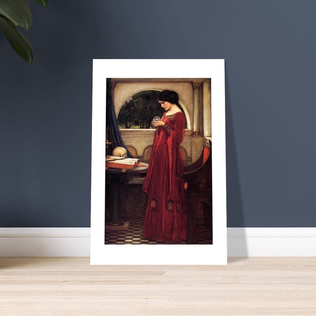 The Crystal Ball, John William Waterhouse, Art Print, Matte Paper ...