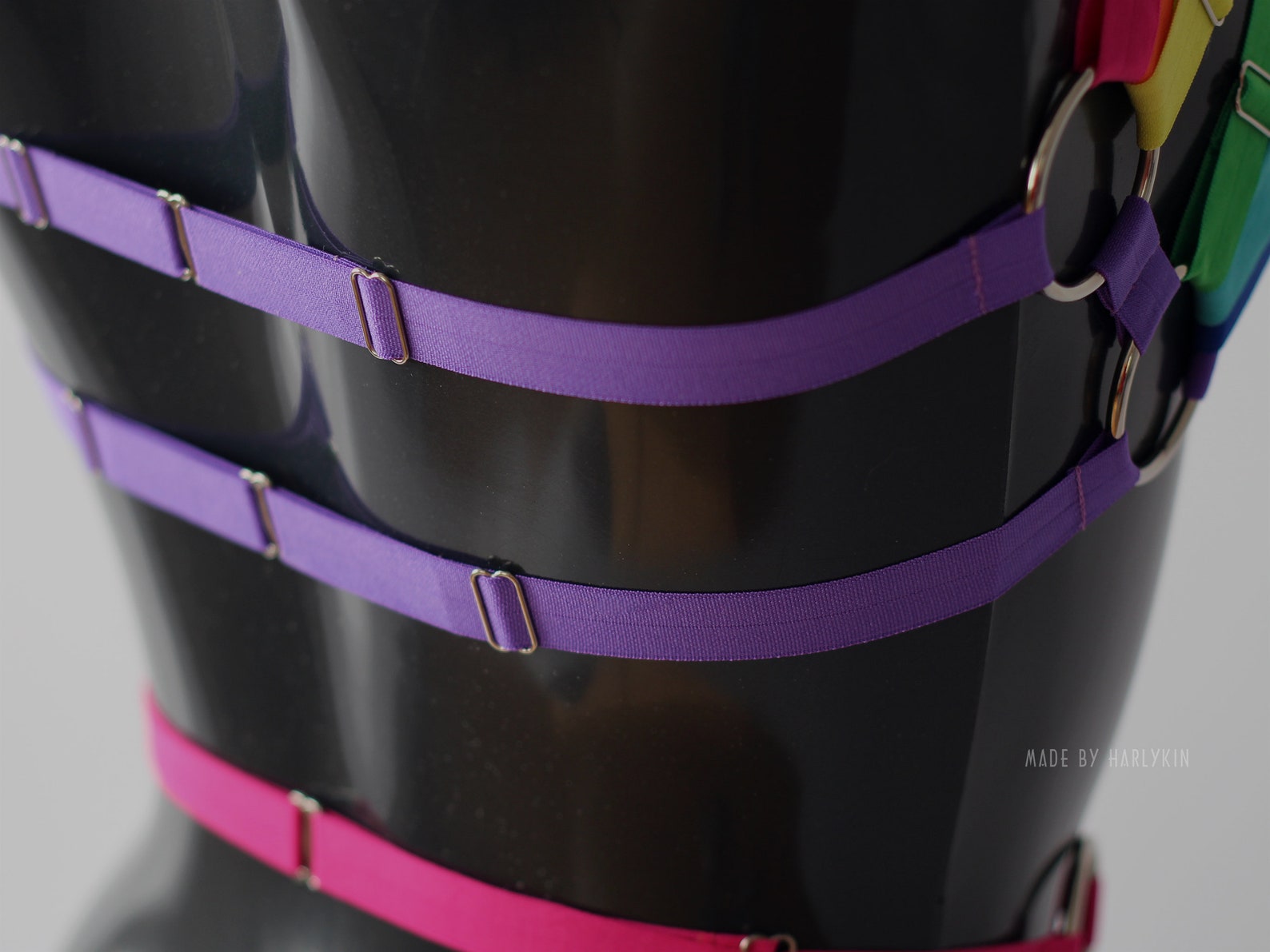 Rainbow Harness Set, Festival Harness, Pride Outfit, Rainbow Lingerie ...