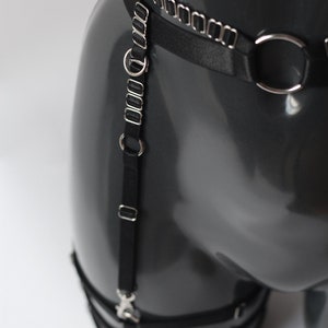 Black Harness Set 3 Pieces, Harness Belt, Goth Outfit, Harness Garter ...